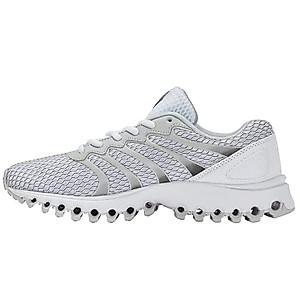 K-Swiss Women's Tubes 200 Training Shoe, White/Black/Grey, 9 M