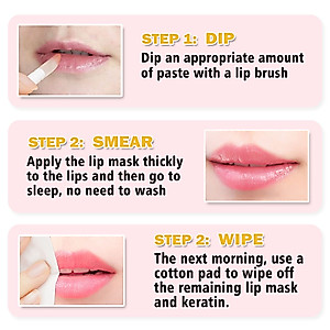 Honey Pot Bee Lip Balm with Honey Spoon,Honey Lip Sleeping Mask Overnight 24HR Repair Lip Reduces Lip Lines,Exfoliator Moisturizing Moisture Dry & Chapped Lip Care Products