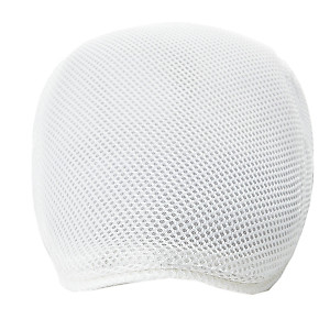 VOBOOM Men Breathable Mesh Summer Hat Adjustable Newsboy Beret Ivy Cap Cabbie Flat Cap (White)