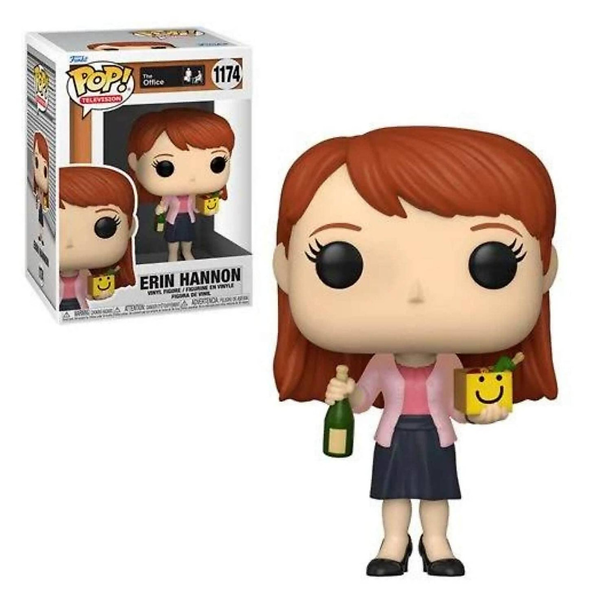 Funko The Office - Erin Hannon with Happy Box & Champagne Pop! Vinyl Figure (Bundled with Compatible Pop Box Protector Case)