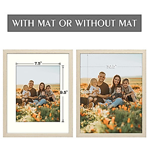 Golden State Art, 11x14 Beige Picture/Shadowbox Frame - Ivory Mat for 8x10 Photo - Sawtooth Hangers for Wall Display - Great for Family Photos, Portraits, Baby Pictures (Beige)
