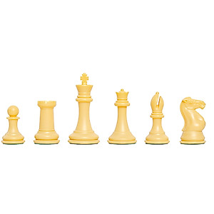 The House of Staunton - Fischer Plastic Chess Set - Pieces Only - 4.0" King (Black & Natural)