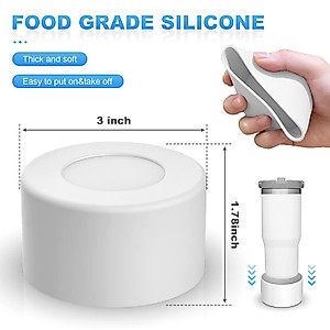 Silicone Bumper Boot 2pcs for Stanley Quencher H2.0 40oz 30oz&IceFlow Flip Tumblers 20oz 30oz,Protective Cup Bottom Sleeve Cover,Stanley Cup Accessories (Orange)