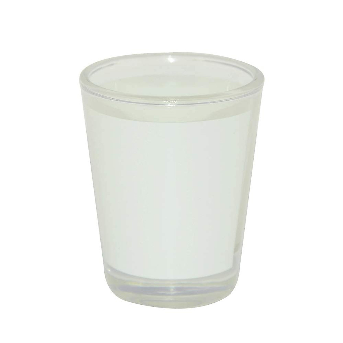 12 Pieces Blank Sublimation Shot Glasses 1.5 ounces White Patch Heat Thermal Transfer Dye Craft Tequila