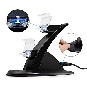 PS4 Controller Charger Charging Station,Dual USB Charger Stand for Playstation 4/PS4/PS4 Pro/PS4 Slim Controllers