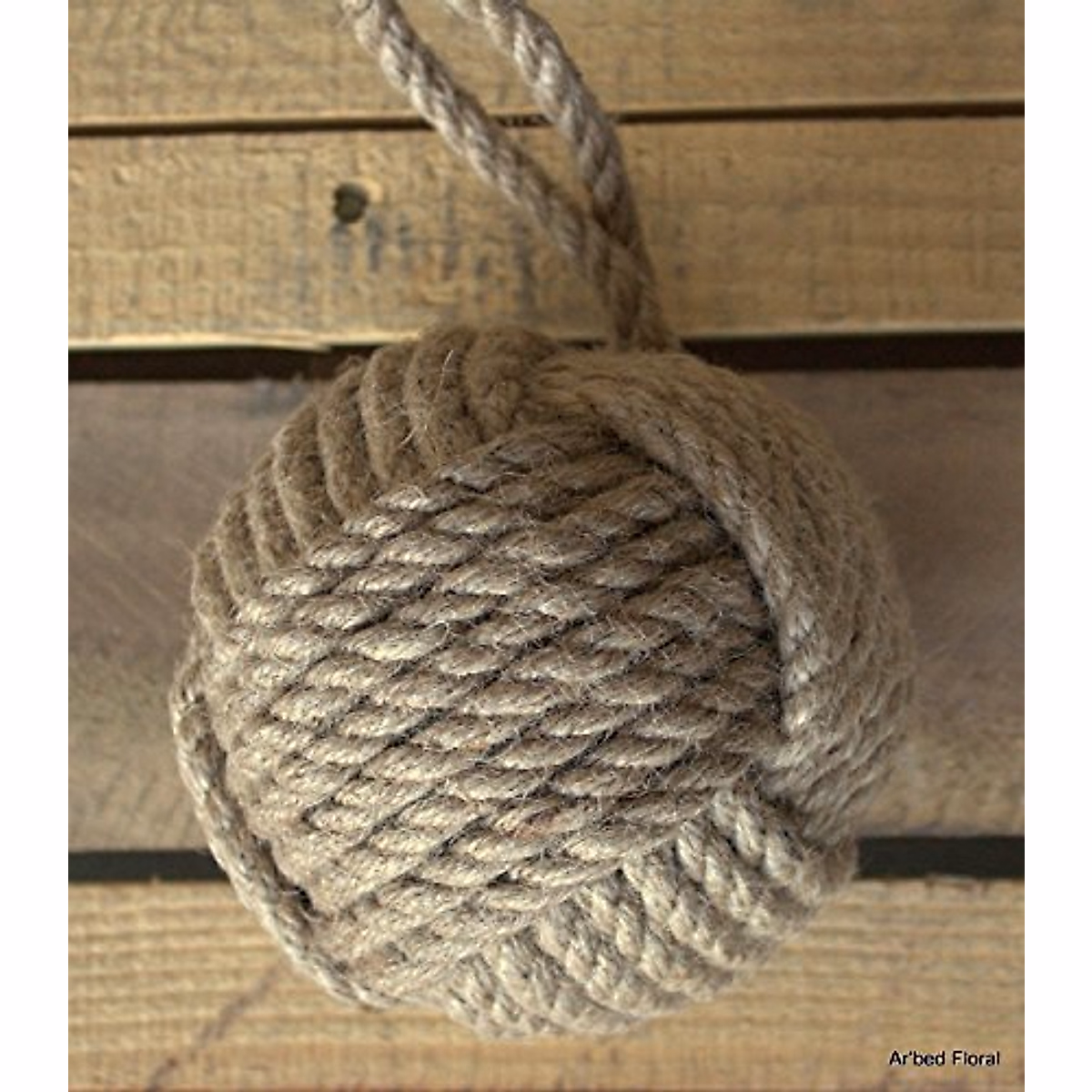 Nautical Jute Doorstop Rope Sailor Knot Made from Natural Jute Handmade (Natural Jute, 5")