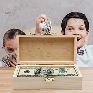 Wooden Lockable Currency Tray, Single Row Currency Tray, Cash Organizer Money Storage Box, Money Organizer for Cash (Wood Color)