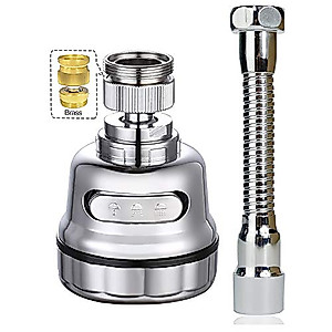 Kitchen Sink Faucet Sprayer Attachment, Movable Kitchen Tap Head 360° Rotatable, Anti-Splash Sink Sprayer Faucet Nozzle Head, Water Saving Faucet Aerator