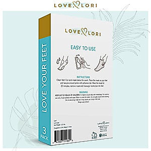 LOVE, LORI Foot Mask Moisturizing 3 Pairs Ultra Hydrating Foot Mask for Dry Cracked Feet, (NON-PEEL) with Hyaluronic Acid, Shea Butter & Coconut Oil – Great Self Care Gifts for Women & Men
