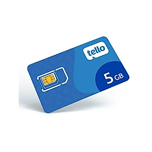 Tello Mobile Phone Plan | $19/Month - Unlimited Talk & Text + 5GB | Bring Your Own Phone Kit | 3 in 1 SIM Card Included | Nation-Wide 4G LTE/5G Coverage