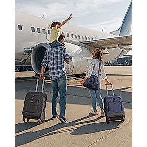 BAGSMART 2 Piece Luggage Sets, Expandable 20 inch Carry on Luggage Airline Approved, Lightweight Carry on Suitcase with Spinner Wheels, Family Travel Suitcase Set with Duffle Bag