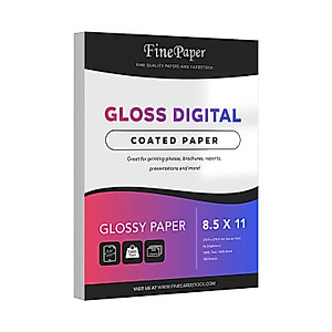 Double-Sided Gloss Digital C2S Paper – Perfect for Color Laser Printing, Design Proposals, Flyers, Brochures | 8.5 x 11 | 100lb Text (40lb Bond) | 96 Bright | Acid Free, Glossy Coated | 100 Sheets