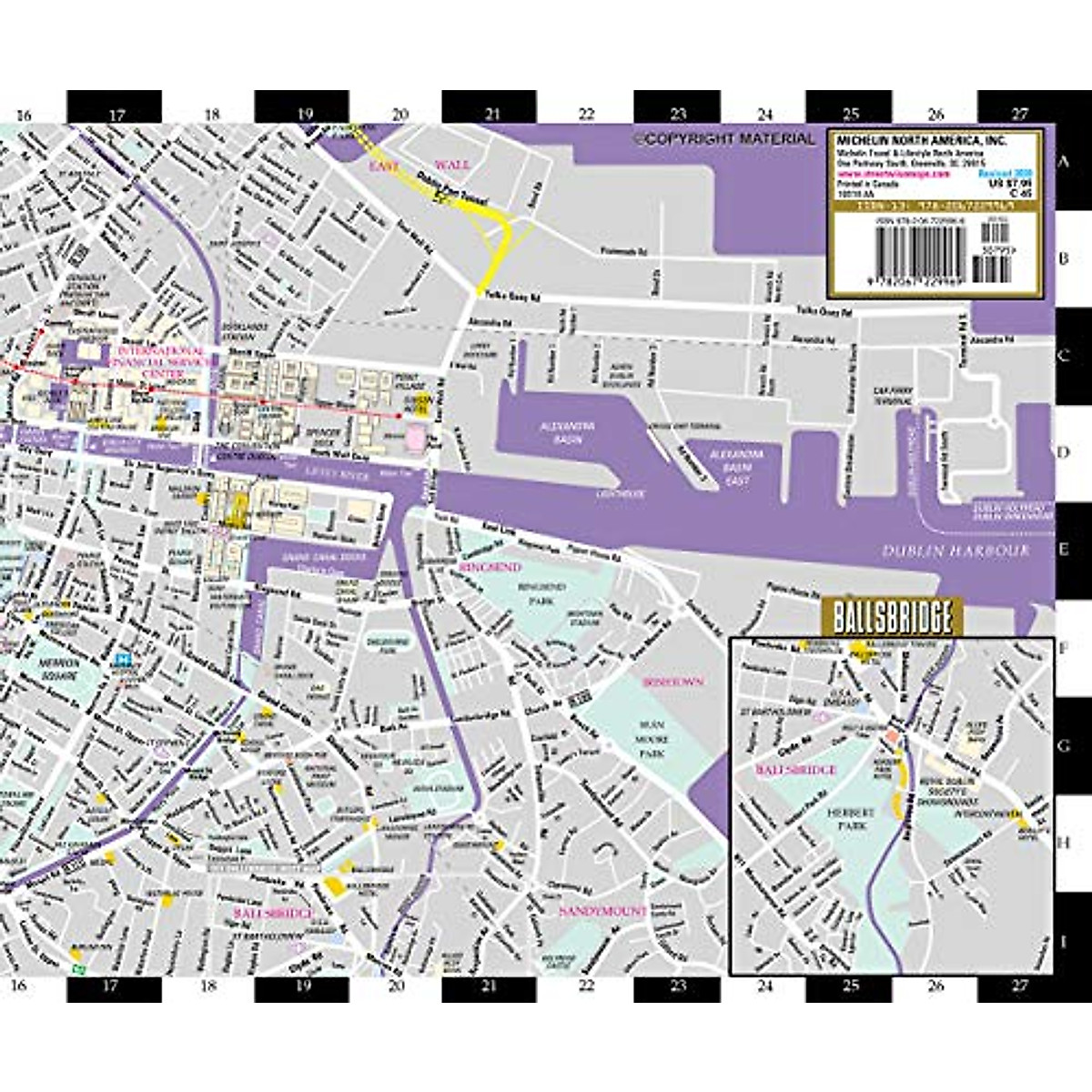 Streetwise Dublin Map - Laminated City Center Street Map of Dublin, Ireland (Michelin Streetwise Maps)