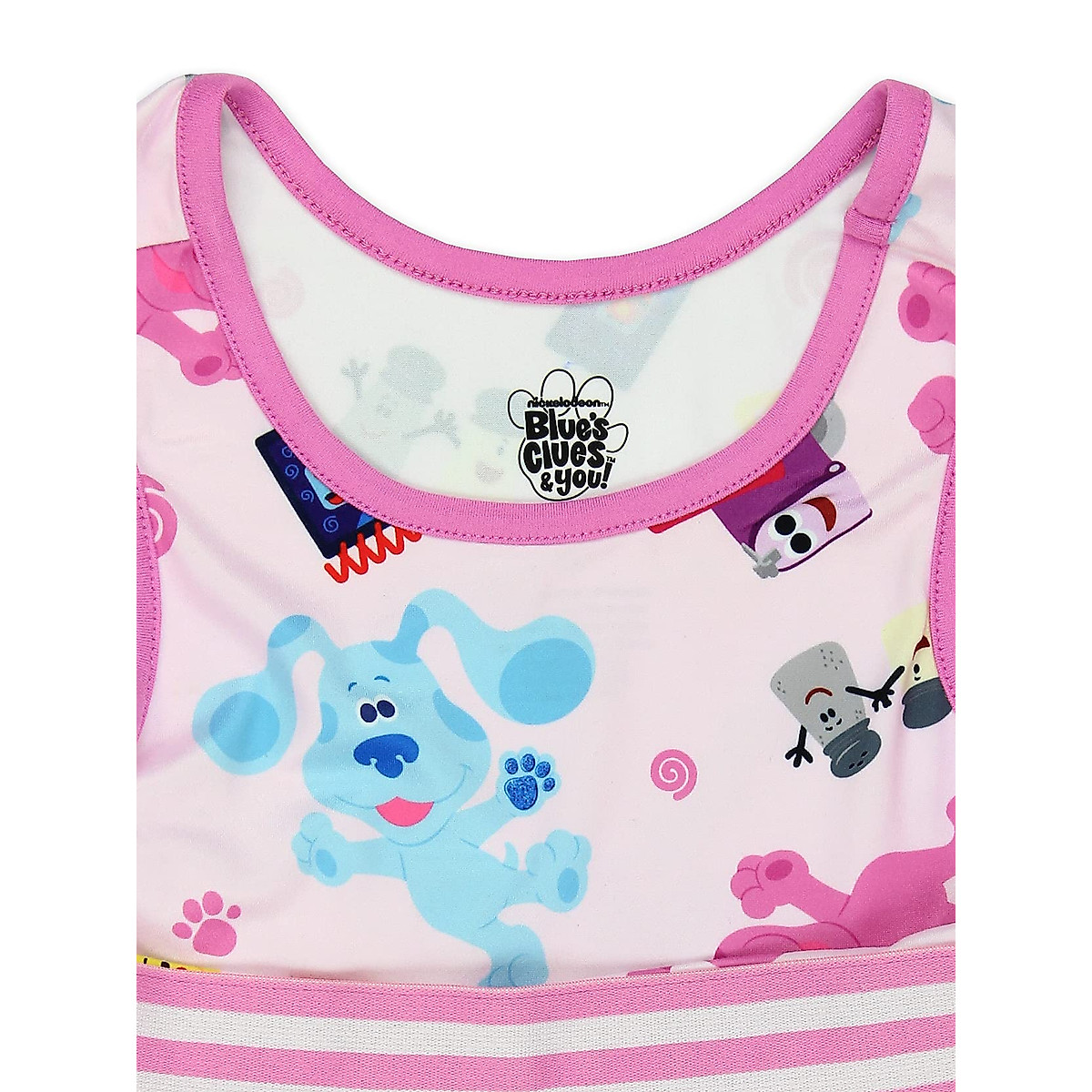 Blue's Clues & You Baby Toddler Girls Fit and Flare Ultra Soft Dress (24 Months, Baby Pink)