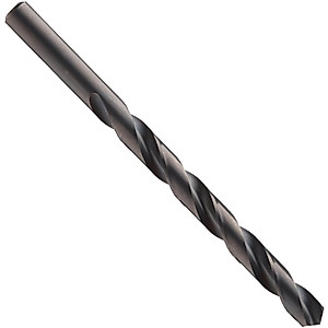 Chicago Latrobe 120 High-Speed Steel Long Length Drill Bit, Black Oxide Finish, Round Shank, 118 Degree Conventional Point, 7/16" Size (Pack of 1)