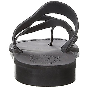 The Good Shepherd - Leather Toe Loop Sandal - Black