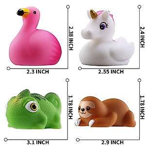 No Hole Bath Toy, 12 Pack Light up Animal, Flashing Color Tub Toys for Toddler Swimming Pool Party Bathtub Bathroom Shower Game, Bathtub Floating Water Toy for Infant Kid Toddler Boy Girl