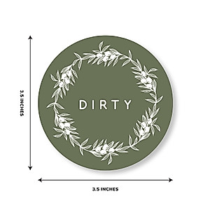 ThreeKin Clean/Dirty Magnet for Dishwasher, Double-Sided Kitchen Gadget Gift, Easy-to-Read Strong Magnetic Indicator Sign for Home Decor and Organization