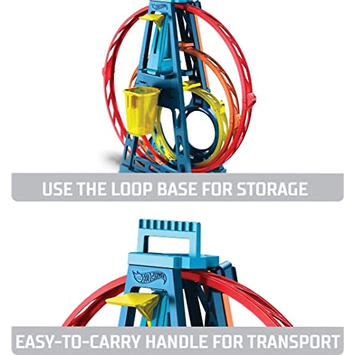Hot Wheels Track Builder Playset Triple Loop Kit, Multiple Configurations, Connects to Other Sets, 1:64 Scale Toy Car