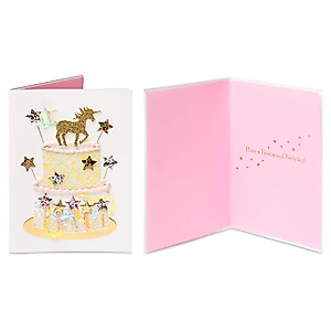 Papyrus Birthday Card Assortment, Rainbow Unicorns (4-Count)