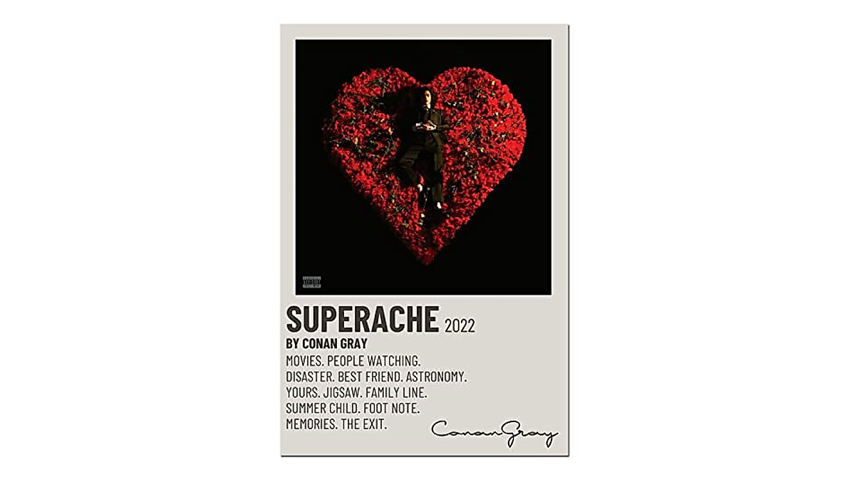 Conan Gray Superache Album Cover Wall Art - Vintage Canvas Poster