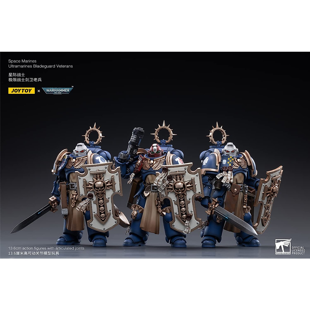 HiPlay JoyToy Warhammer 40K 1/18 Scale Science-fiction Action Figures-Ultramarines Space Marines Bladeguard Veterans 03