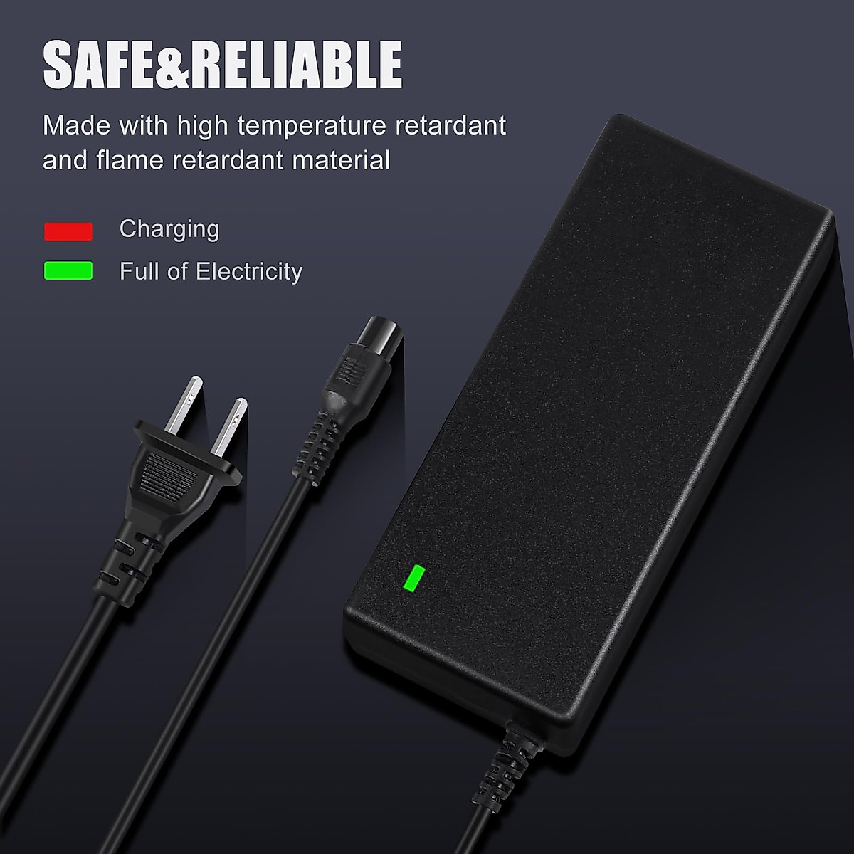 63V 4 Prong Charger for Ninebot S (Not for S-Plus) / Mini PRO/Mini lite / L8 / One A1/ One S2/ S-MAX, N3M240, GoKart Kit, Gokart PRO, 4-Pin fits for Segway Ninebot Charger