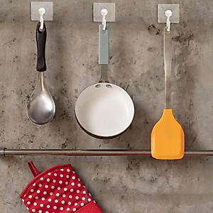 12Pcs Adhesive Ceiling Hooks Heavy Duty No Drill 360° Rotating, Swivel Utility Strong Self Sticker Wall Hook Sticky Under Cabinet for Hanging Purse Bag Small Plant Hanger, 3Inch Waterproof, BlackWhite