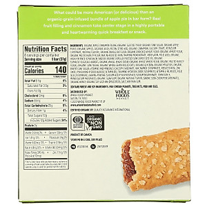 365 by Whole Foods Market, Organic Apple Cereal Bar 6 Count, 7.8 Ounce