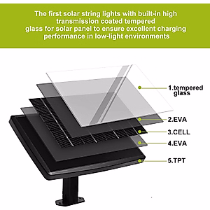Baxstel Solar Lights Outdoor String Lights 40 Ft