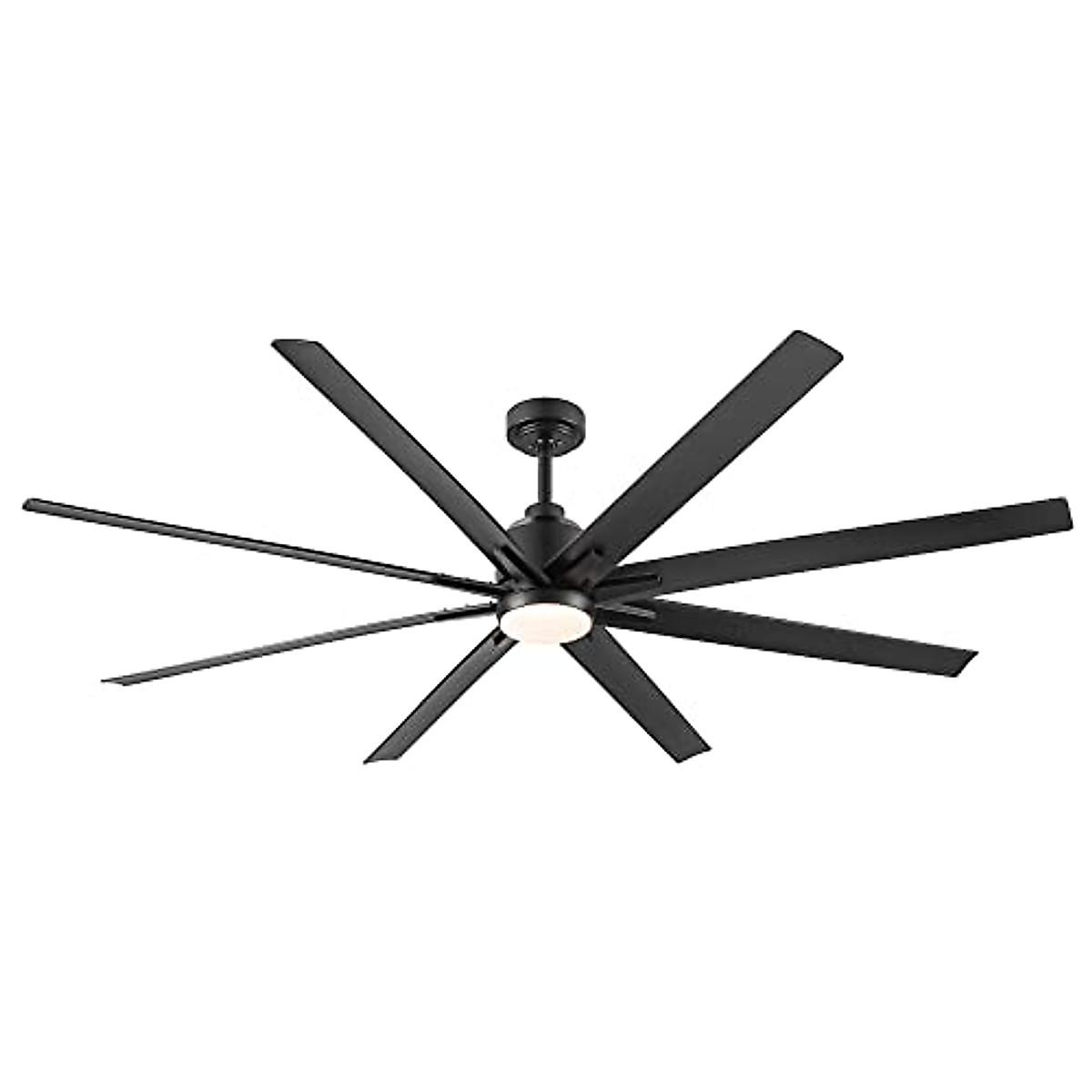 IQCSXLQ 72 Inch Black Large Ceiling Fan with Light and Remote, Outdoor Modern Ceiling Fan with Led Lights, Industrail Ceiling Fan with 8 Blade for Indoor Living Room Patios Office, DC Silent Motor…