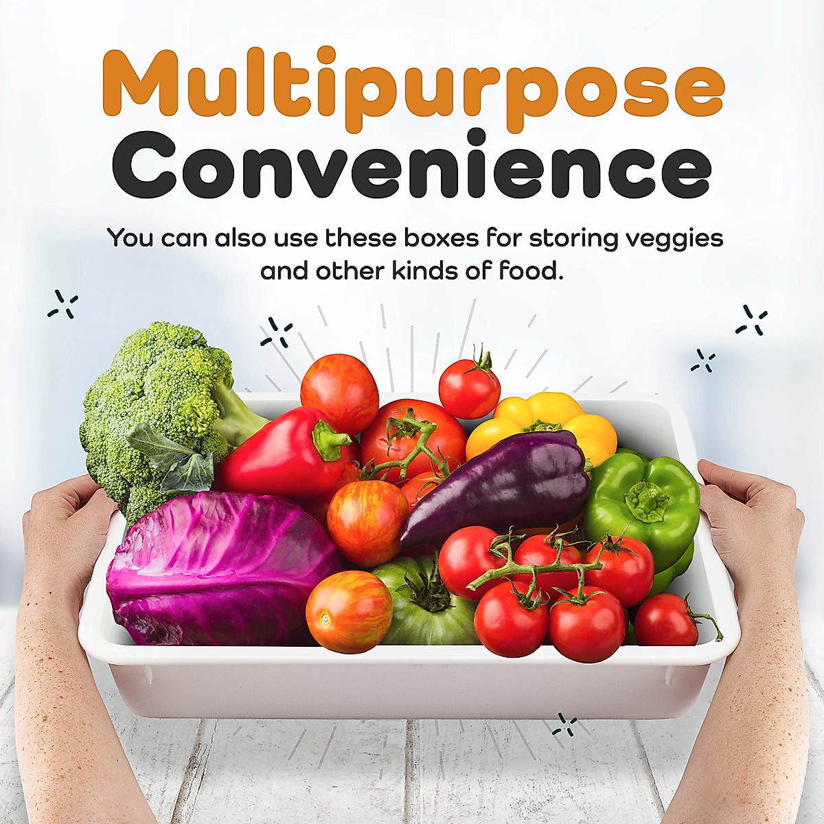 GSM Brands Pizza Dough Proofing Box - Stackable Commercial Quality Trays with Covers (17.25 x 13 Inches) - 2 Trays and 2 Covers