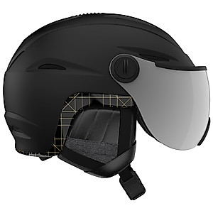 Giro Essence Mips Ski Helmet - Snowboard Helmet for Women & Youth with Integrated Shield/Visor - Matte Black - M (55.5-59cm)
