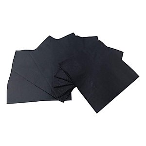 GEN 1401 Cocktail Napkins, 1-Ply, 9w x 4.5d, Black, 4,000/Carton