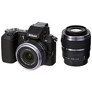 [Original] Nikon Set Mirror-Less SLR Nikon1 V2 + 11-27.5mm + 30-110mm Double Zoom kit BK N1V2WZBKA [International Version, No Warranty]