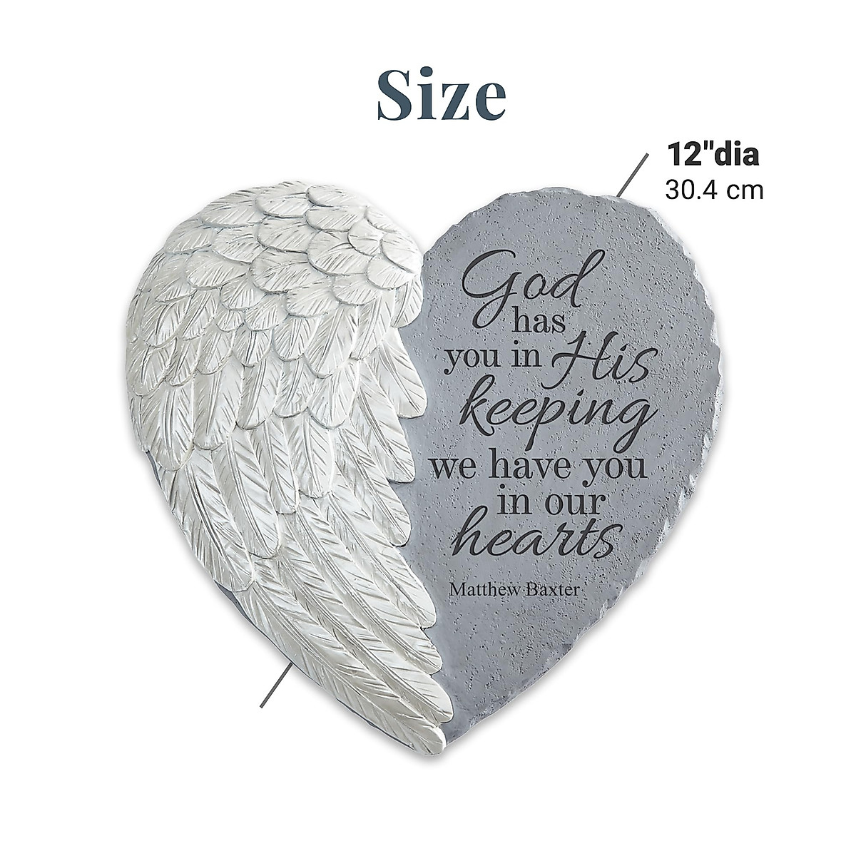 Let's Make Memories Personalized Wings of Love Memorial Stone - Sympathy Garden Marker - Your Wings