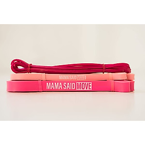 Mama Said Move Resistance Bands Set, Strength Training equipment for Women, Mini Band Resistance Set (5pcs), Long Band Resistance Set(3pcs), 9in Stability Ball, Postpartum Recovery