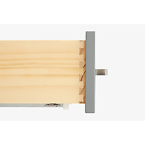 ARIEL 61" Grey Bathroom Vanity with Italian Carrara Marble Countertop & Backsplash, Center Oval Sink, 2 Soft Closing Doors, 9 Full Extension Dovetail Drawers, Brushed Nickel