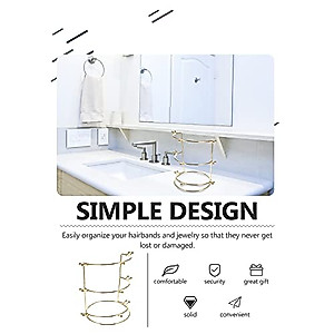 LUOZZY Three-Tier Bride Headband Storage and Display Stand Crown Storage Rack Home Supplies