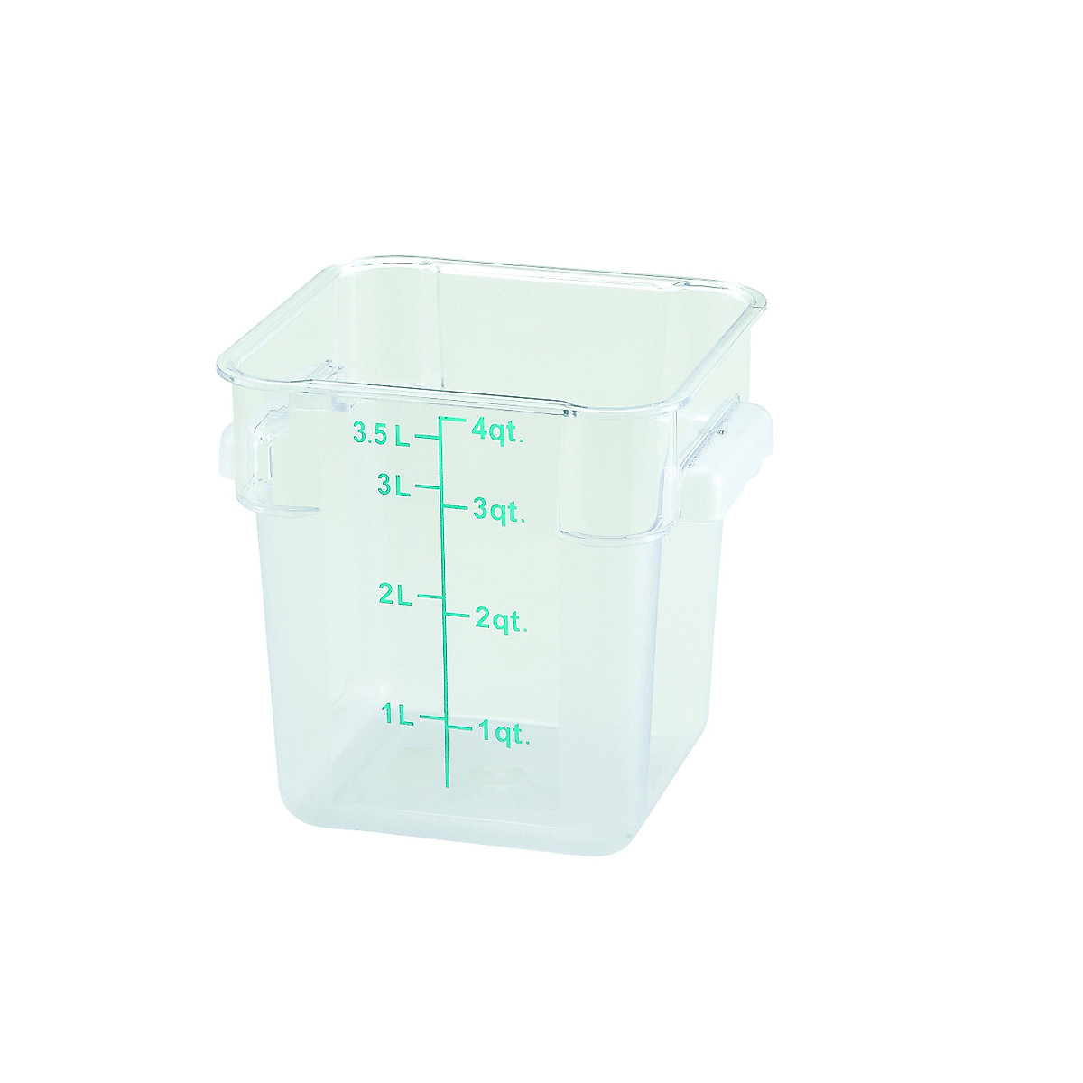 Winco Square Storage Container, 4-Quart,Clear
