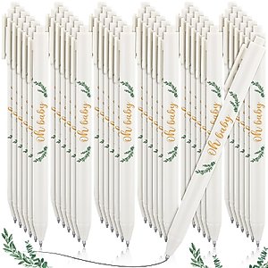 Ireer 36 Pcs Baby Shower Pens Gifts Bulk Party Favors for Guests Games Neutral Gender Reveal Favors Baby Shower Prizes Souvenirs Gift Bags Stuffer Supplies(Sage Greenery)