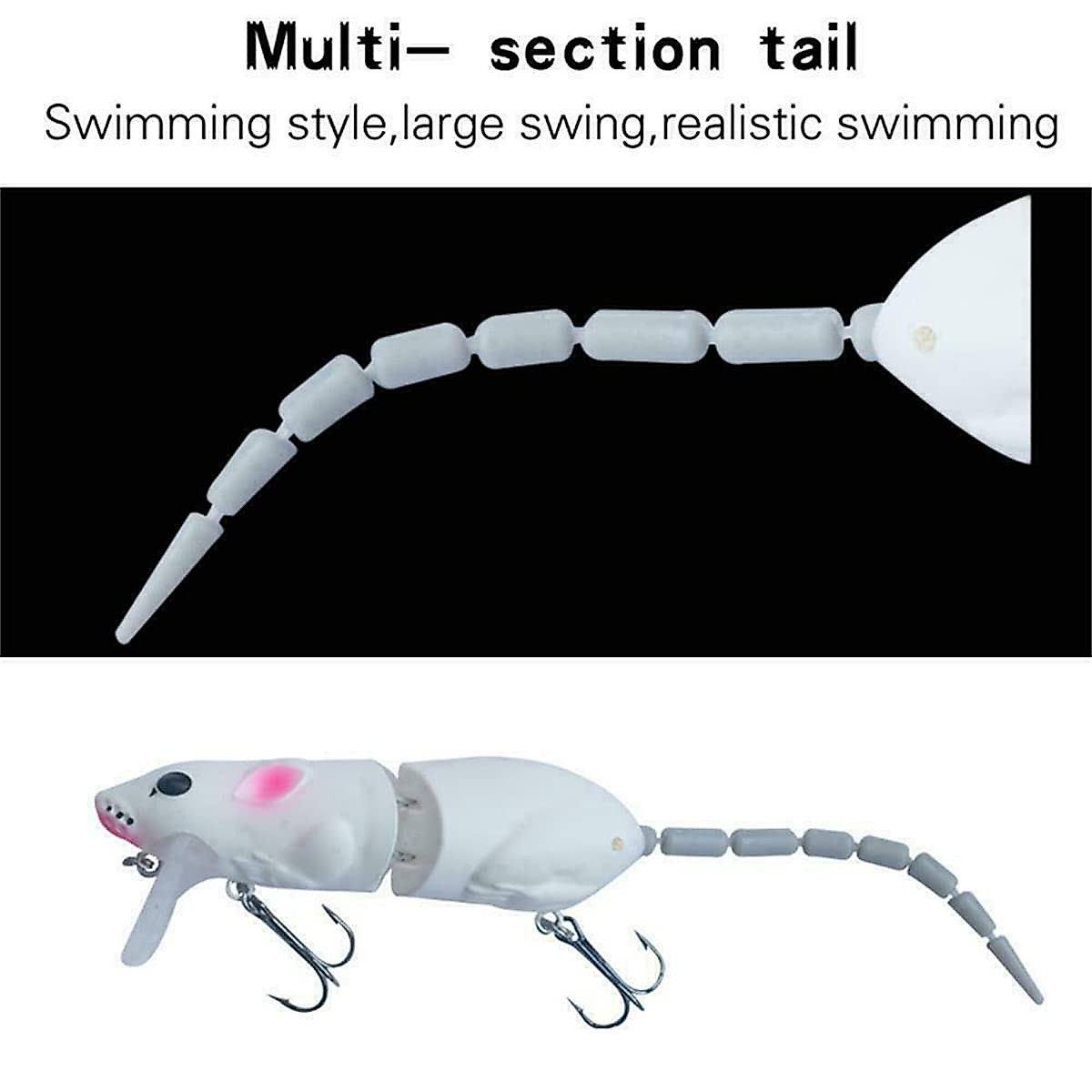 Fishing Lures KitFishingArtificial Rat Bait Fishing Lure Plastic Mouse Swimbait Tackle Hook Tool (5pcs)