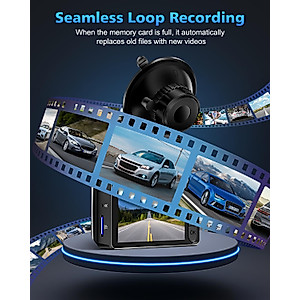 SUVCON Dash Cam Front and Rear 2K, Black