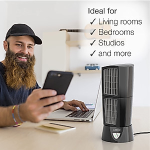 Lasko 4916 Platinum Desktop Wind Tower Oscillating Fan