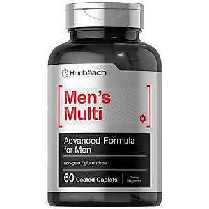Horbäach Multivitamin for Men | 60 Caplets | Non-GMO & Gluten Free Vitamins & Minerals Daily Supplement