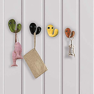 NACH Mini Single Hook - Heavy-Duty Cast Iron Wall Hooks - Decorative Hooks for Hanging - Easy-to-Install Key Holder, Towel Holder, Umbrella Holder, and Hat Holder - 24 Count, Black (JS-90-6320)