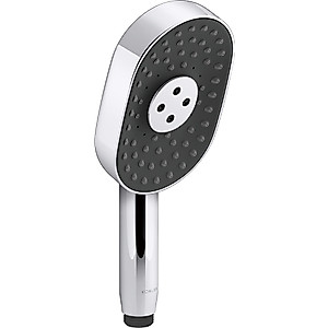 KOHLER 26284-CP Statement Oblong MULTIFUNCTION HAND SHOWER, Maximum Spray Performance with Three Spray Experiences, Polished Chrome, 2.5 GPM