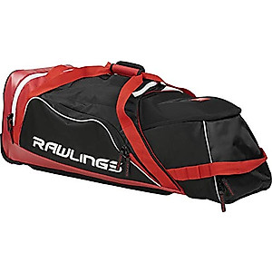 Rawlings | R1502 Wheeled Catcher's Bag | Baseball/Softball | Scarlet