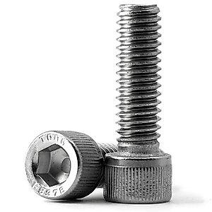 1/4-20 x 2" Socket Head Cap Screws, Allen Socket Drive, 304 Stainless Steel 18-8, Full Thread, Bright Finish, Fully Machine Thread, 25 PCS