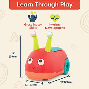 B. toys- Ladybuggy- Ride-On Toy with Lights & Sounds– Ladybug Ride On- Ergonomic Seat – 1 Year +